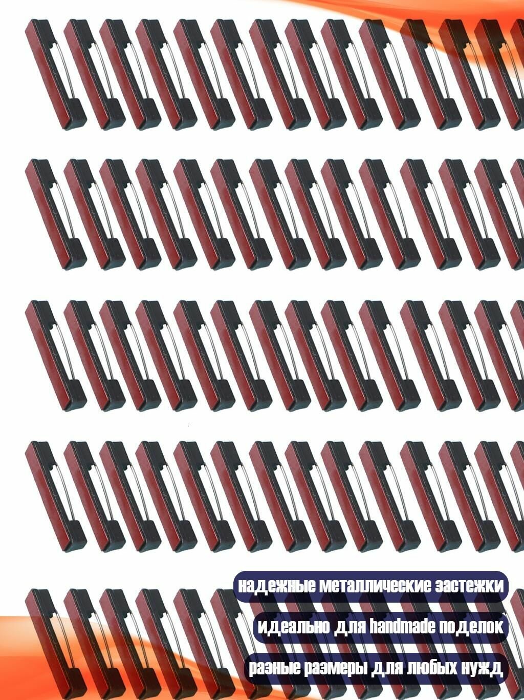 100 шт. булавки для брошей 22мм/31мм/37мм для украшений, Черный - L