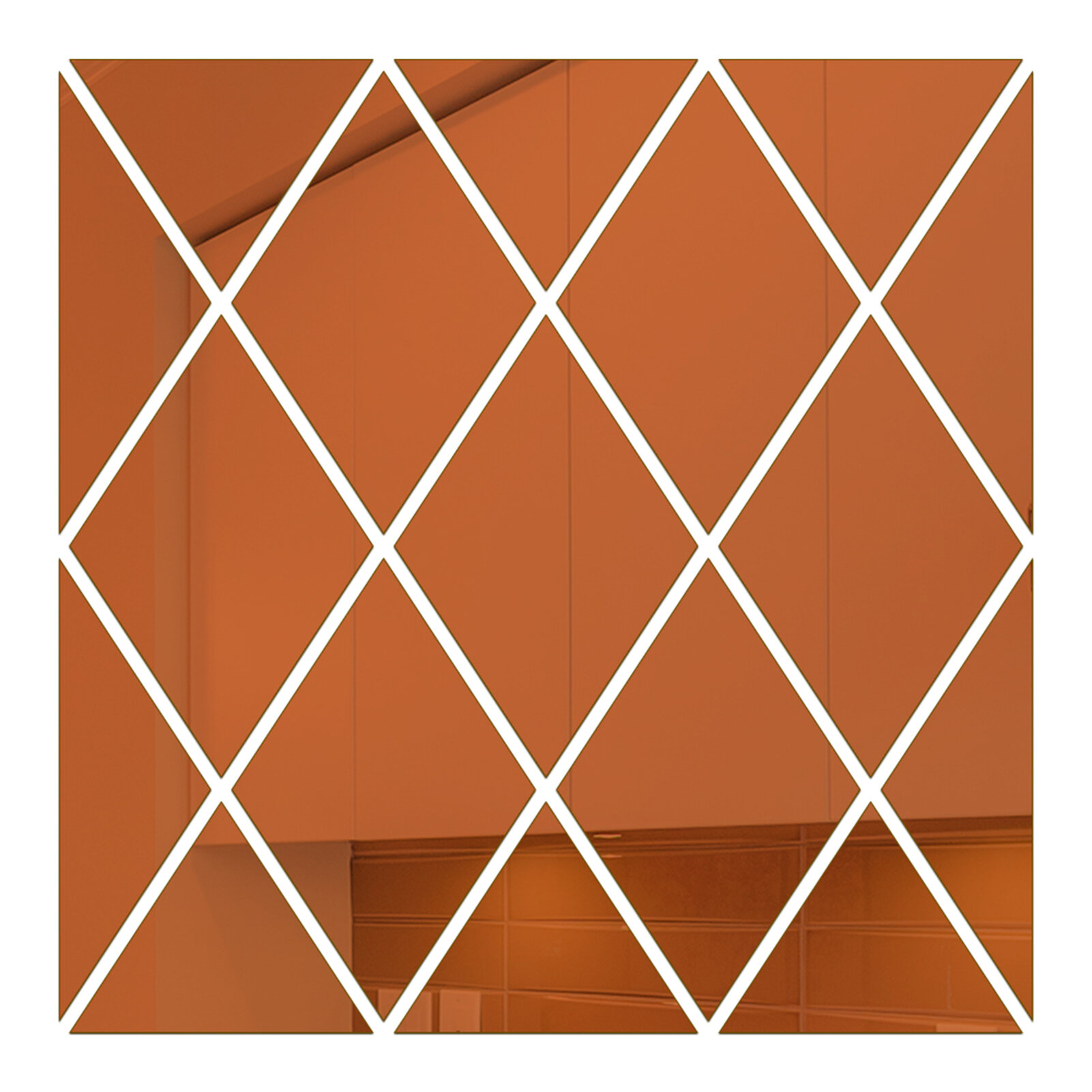 Наклейки на стену Diamond Mirror Reflective Design DIY Family Wall Art Sticker Decor Decoration, цвет: Золотой/Серебристый/Черный/Коричневый (Выбор), размер: S/M/L (Выбор), материал: Акрил, количество в упаковке: 1 штука