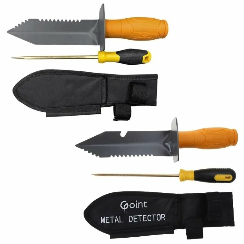 Серрейторная саперная лопата с щупом для монет