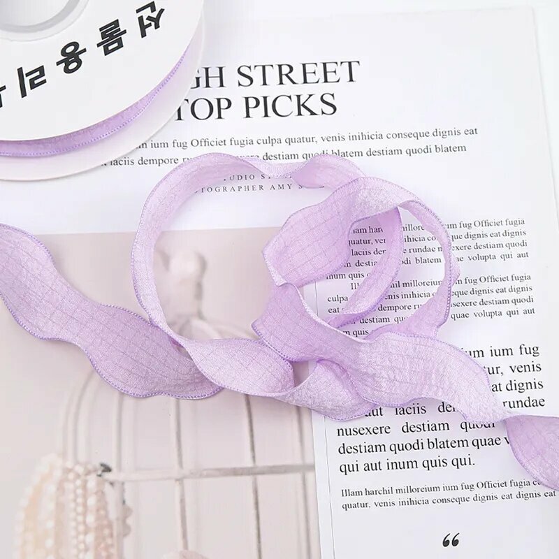 Ленты из пряжи "рыбий хвост", Ширина 2,5 см,10 ярдов