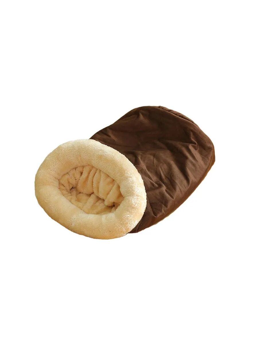 Теплый спальный мешок для кошки, уютная лежанка, до 6 кг