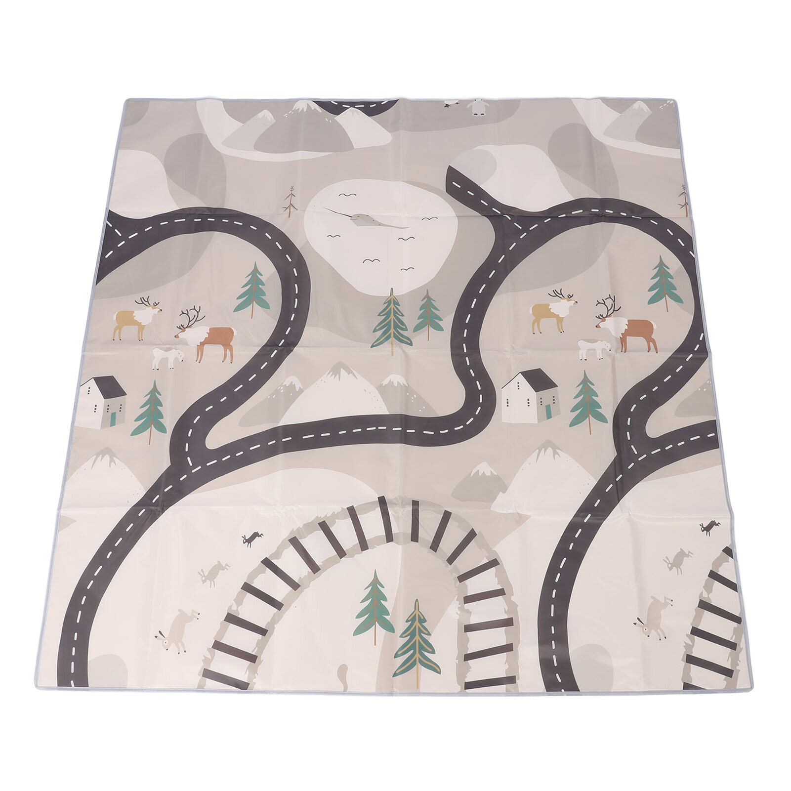 Детский противоскользящий коврик из ткани Оксфорд, многофункциональный, водонепроницаемый, для игр малыша, для детского стульчика для кормления, 130x130 см.