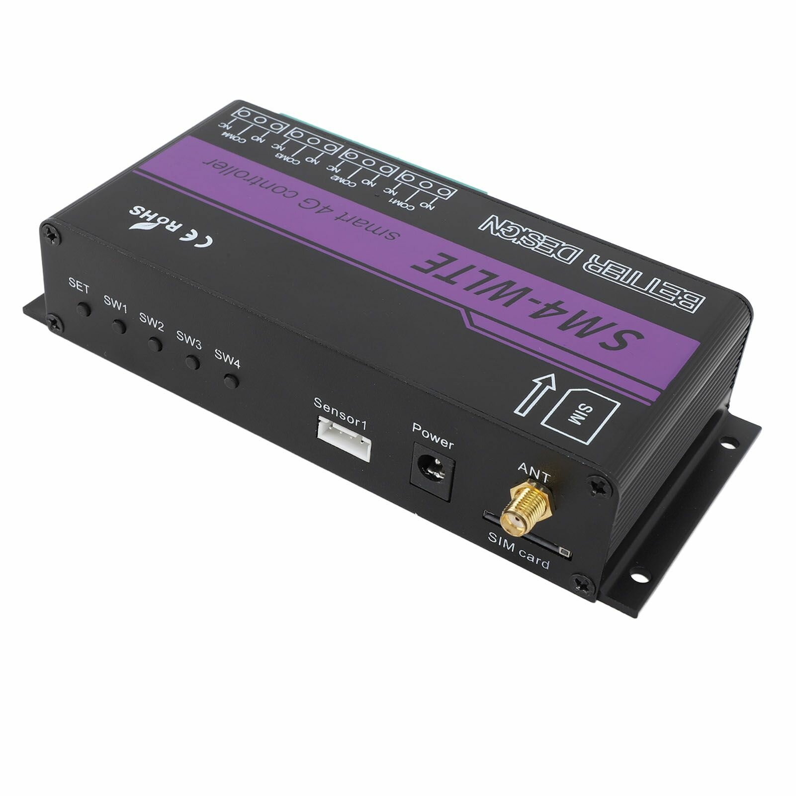 4-канальный 4G контроллер сигнализации по SMS, 4G мобильный доступ, приложение, веб-интерфейс, термопара PT100, сигнализация о перебое питания