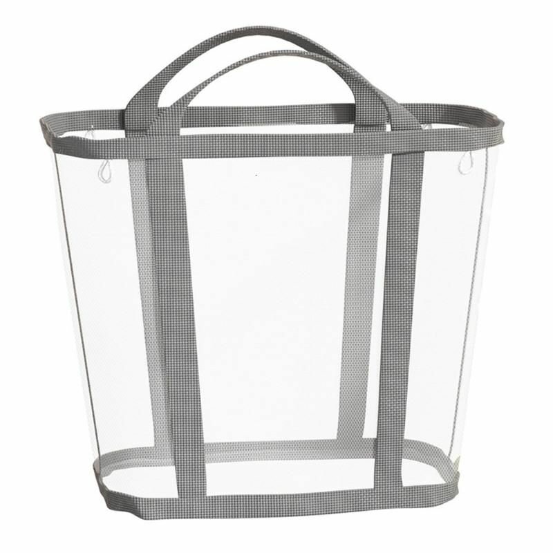 Складная сетчатая корзина для белья, Серый - XL