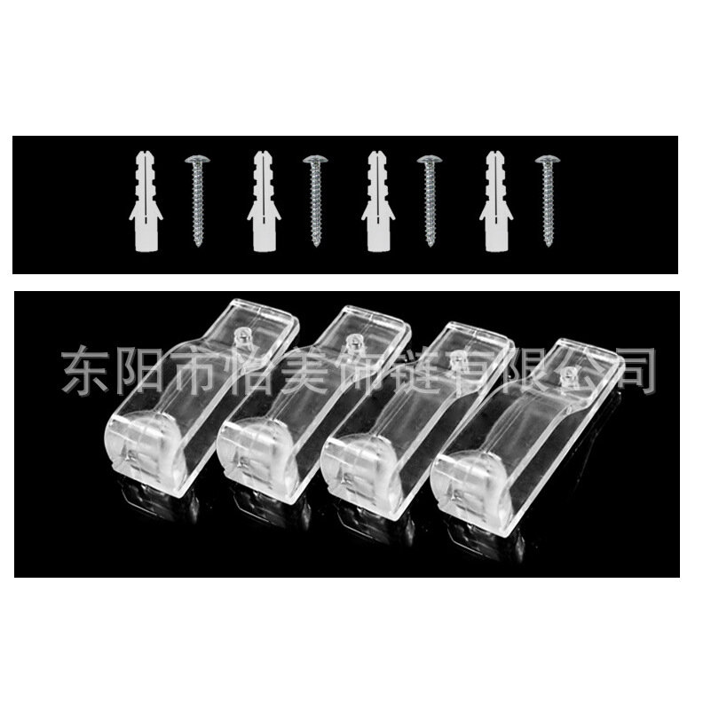 Фиксированные крюки для рулонных штор штор штор штор штор стяжные аксессуары пластиковые крючки прозрачные рулонные