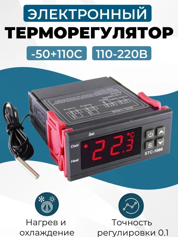 Kebidu Терморегулятор/термостат Для радиаторного отопления, Для систем обогрева грунта, черный