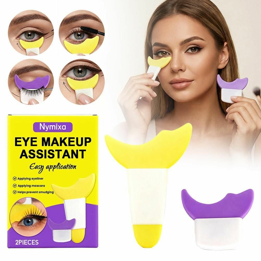 2шт Трафареты для подводки глаз Многоразовый силиконовый аппликатор теней для век2