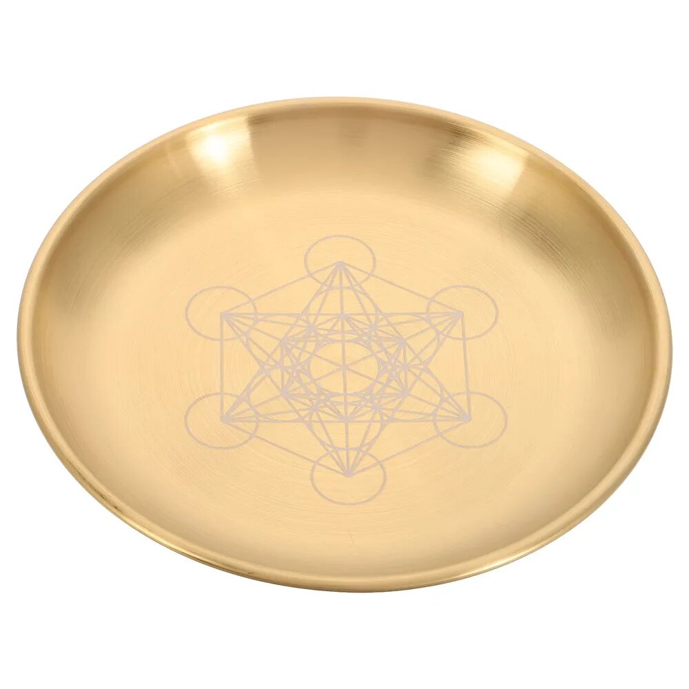 Эзотерическая тарелка с символической пентаграммой для практик 14 см