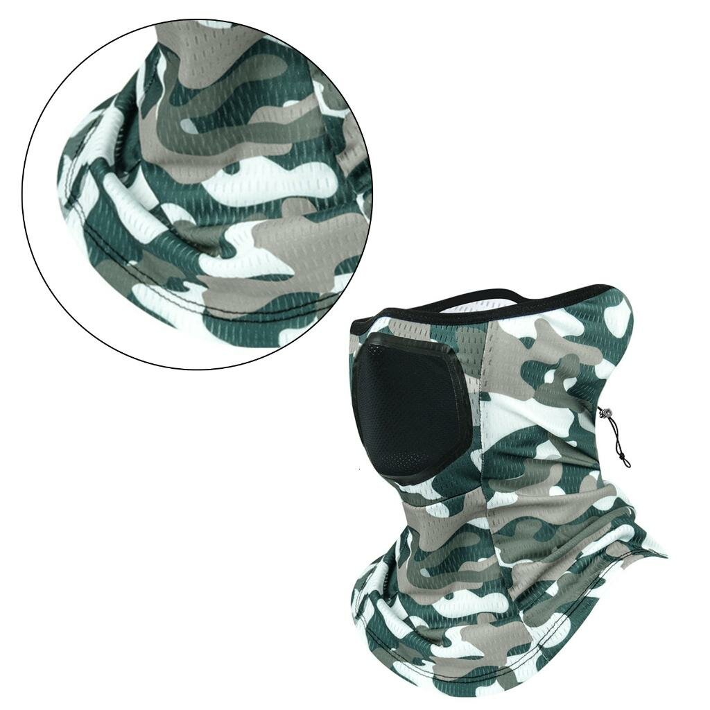 Трубная повязка для шеи из ледяного шелка, травяной камуфляж