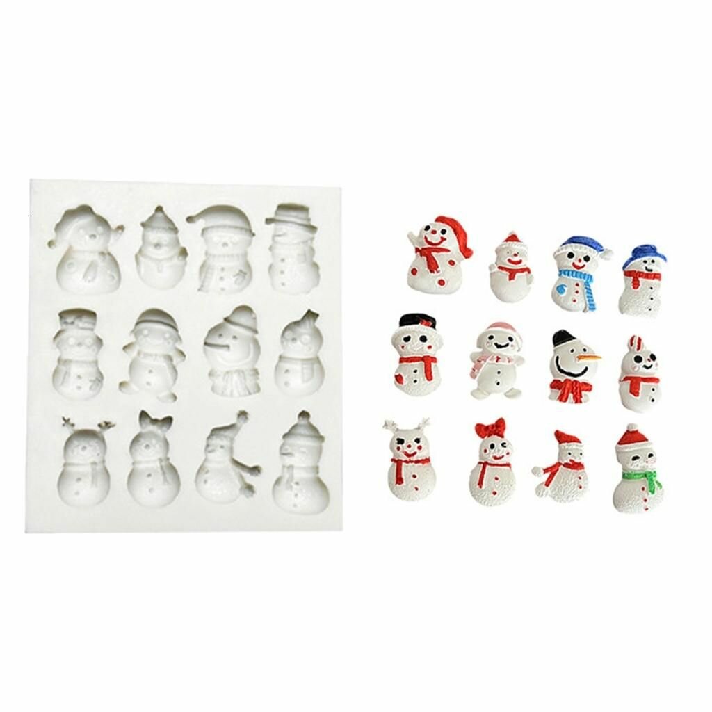 Крепкие формы мусс плесени, - 1 Рождественский снеговик