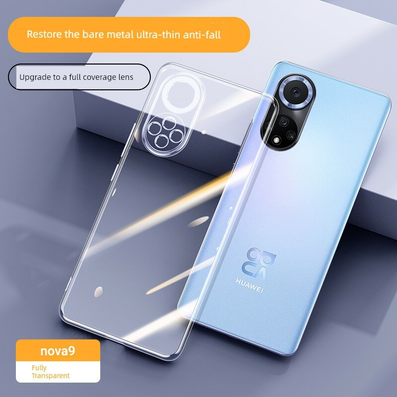 Прозрачный чехол для Huawei Nova 9 с защитой от желтизны объектива и водяной пленкой на весь экран