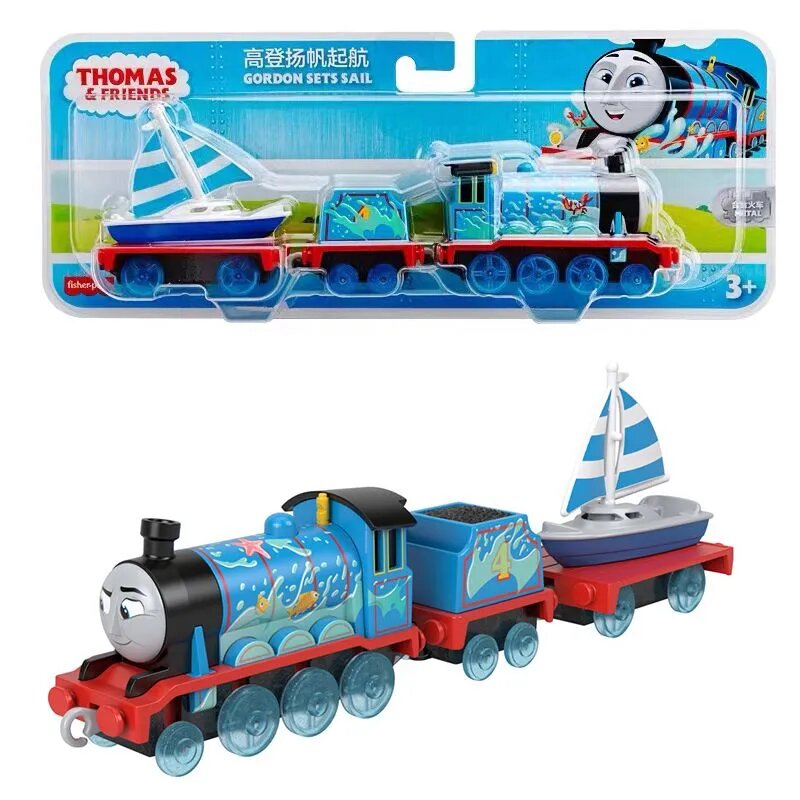 Игрушечный поезд Mattel Thomas And friends Gordon, паровозик с лодочным грузом, Гордон отправляется в плавание, новый стиль