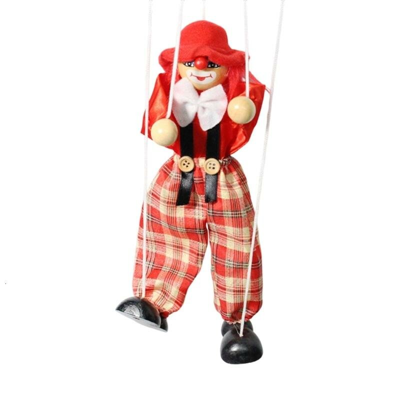 Интерактивная кукла-марионетка клоун, красный