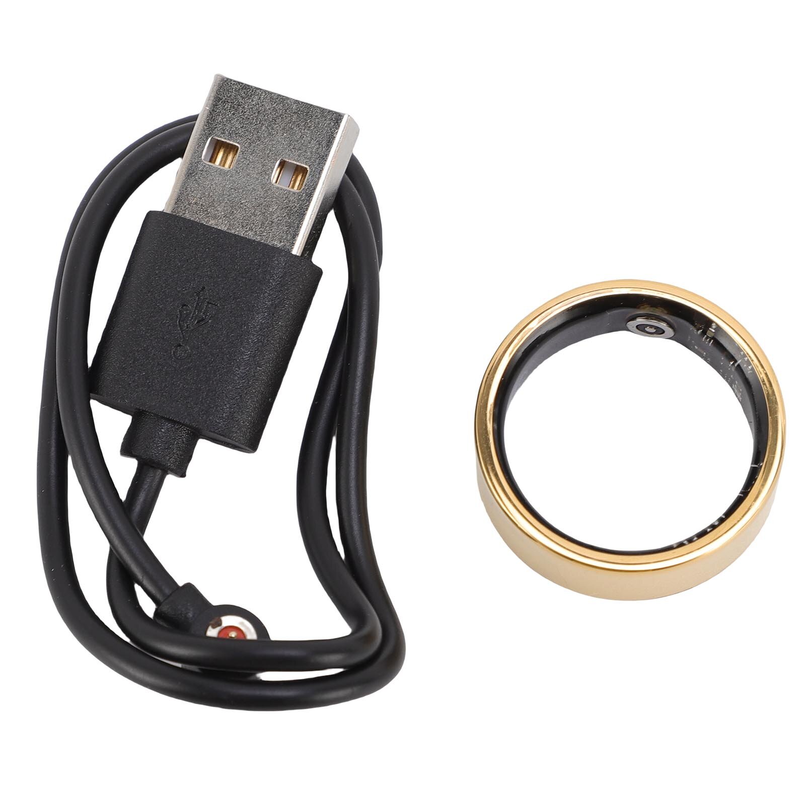 Умное кольцо для подсчета шагов, фитнеса, бега, езды на велосипеде, походов, управления жестами, камеры телефона, водонепроницаемость IP68, функция прослушивания музыки во время сна, золотистый цвет, размер 10 (19,9 мм / 0,78 дюйма)