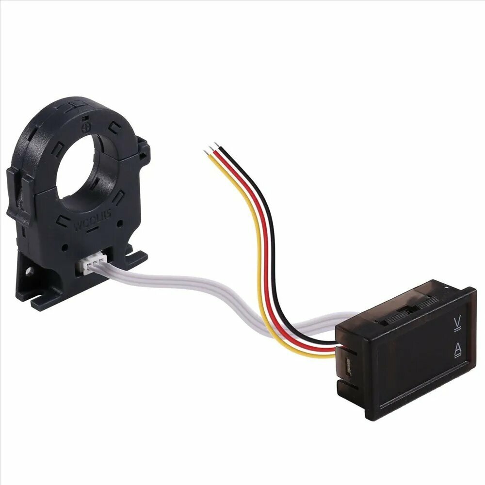 Цифровой амперметр Холла 400 А, зарядно-разрядное устройство для аккумуляторов, двойной дисплей, изолированный вольтметр постоянного тока 12