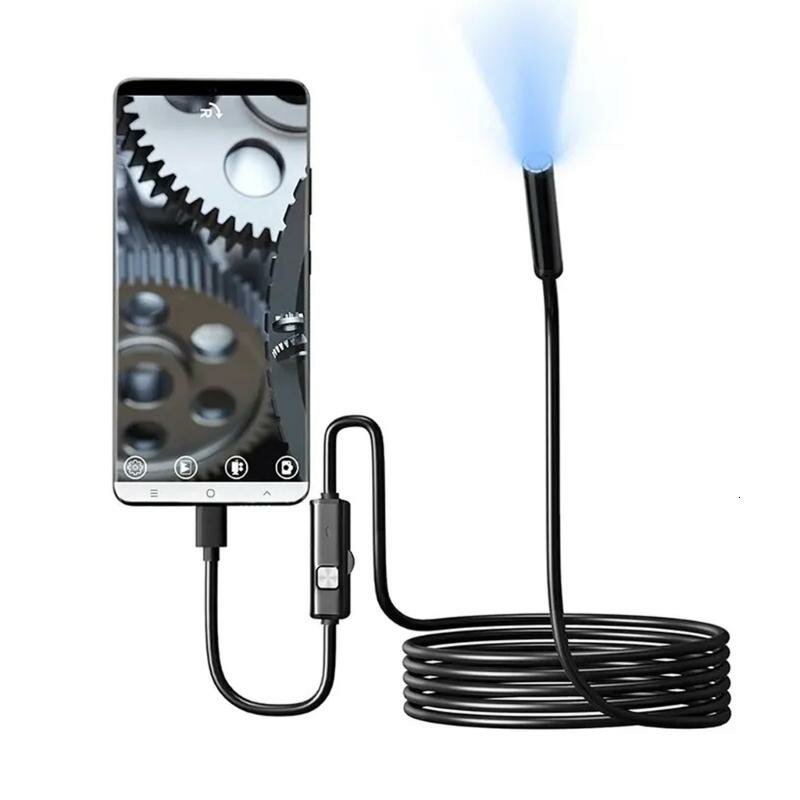 USB-эндоскоп Type C 7 мм, водонепроницаемый, 10 метров