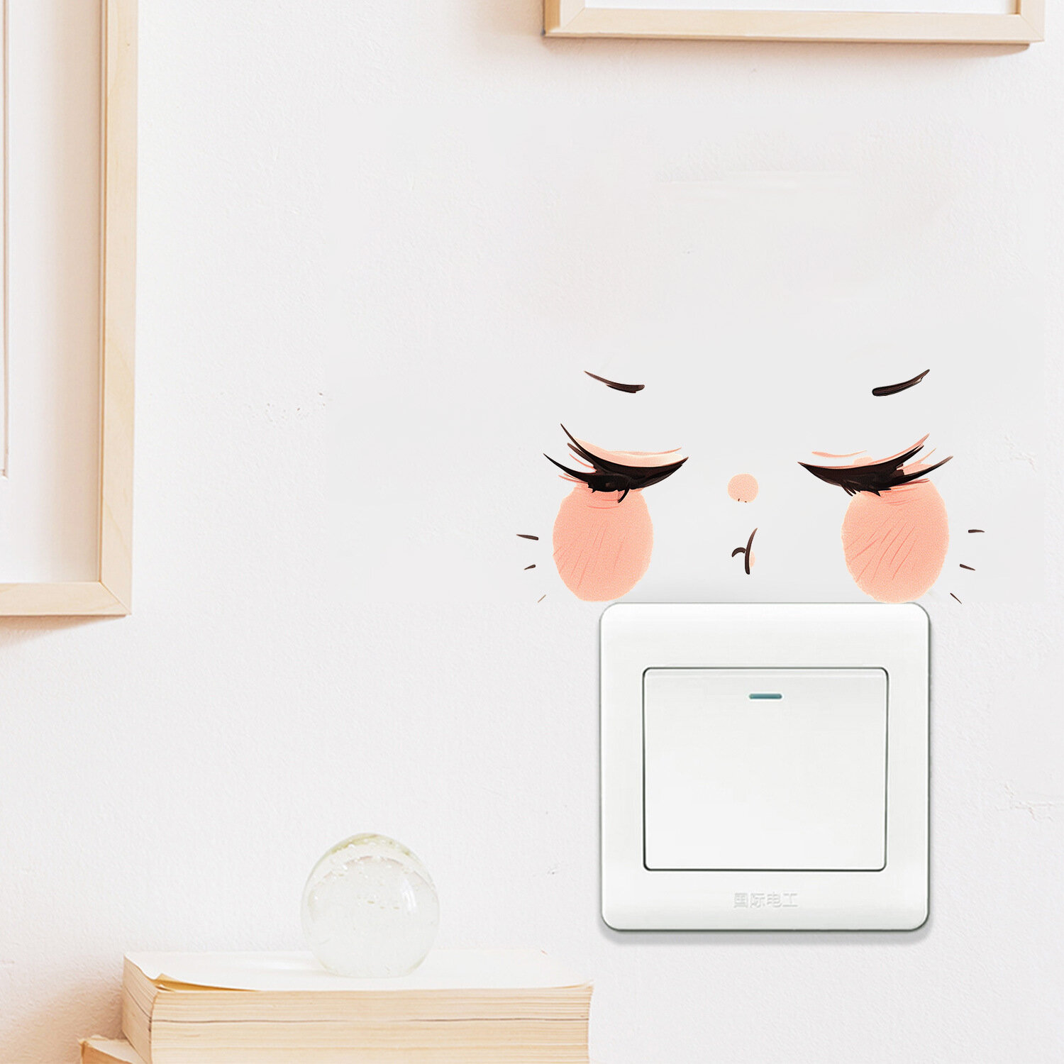 Трансграничная внешняя торговля мультяшный свирепый симпатичный пакет наклейки фон настенная комната переключатель