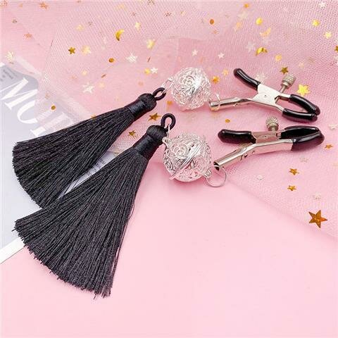 Сексуальные зажимы для сосков с кисточками для мужчин и женщин, милые звонки для стимуляции сосков, анальные пробки с бусинами