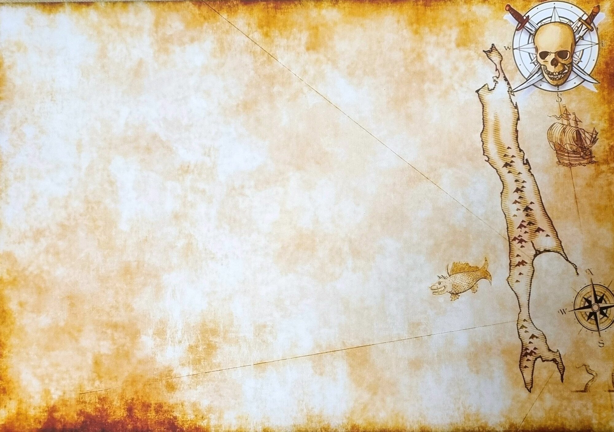 Карта Пиратская для пиратской вечеринки