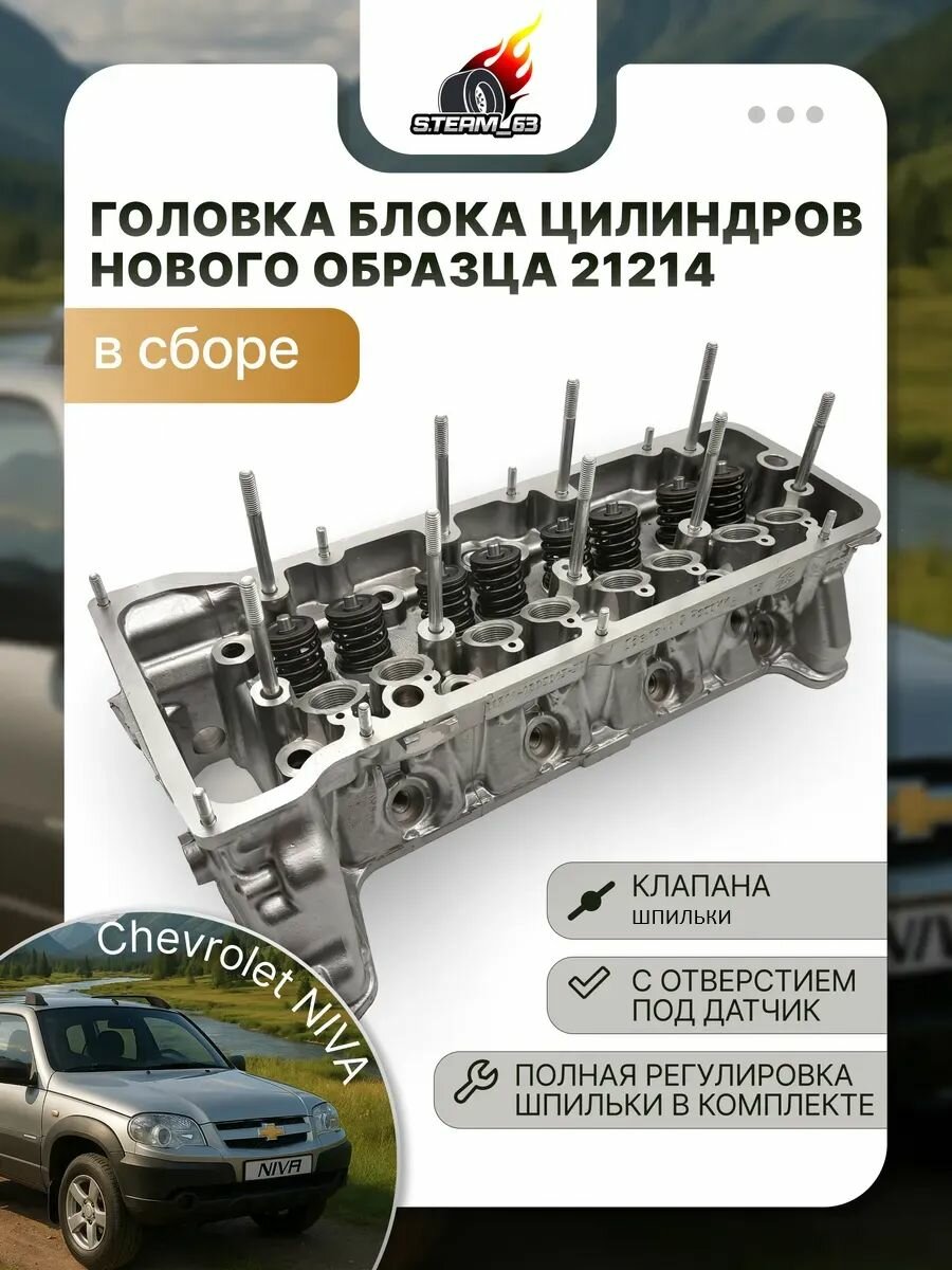Головка блока цилиндров (ГБЦ) нового образца 21214 (после 2008г) в сборе