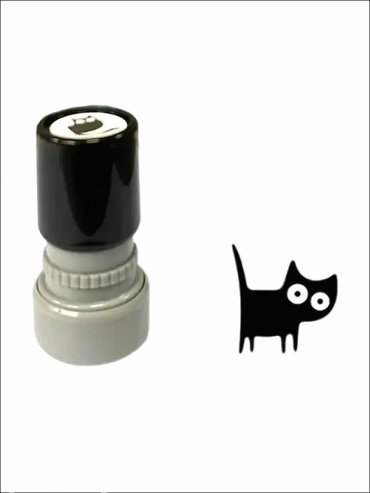 Эксклюзивная черная кошка с вертикальным хвостом, печать