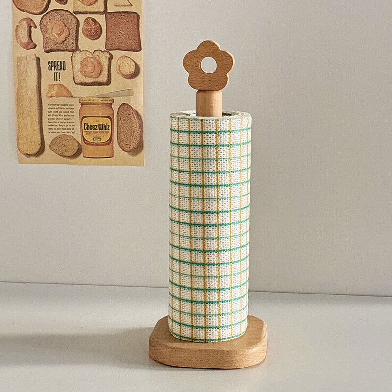Вертикальный ленивый держатель для рулонной бумаги без сверления, новый органайзер для салфеток из массива дерева, стойка для хранения свежести, держатель для кухонных бумажных полотенец