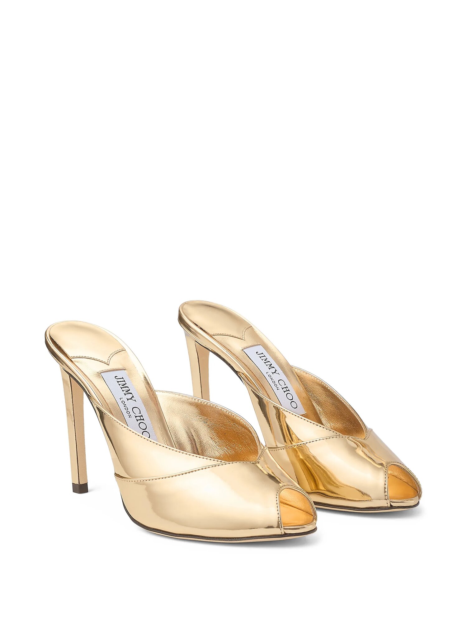 Мюли JIMMY CHOO, размер 37,5, золотой — фото 1
