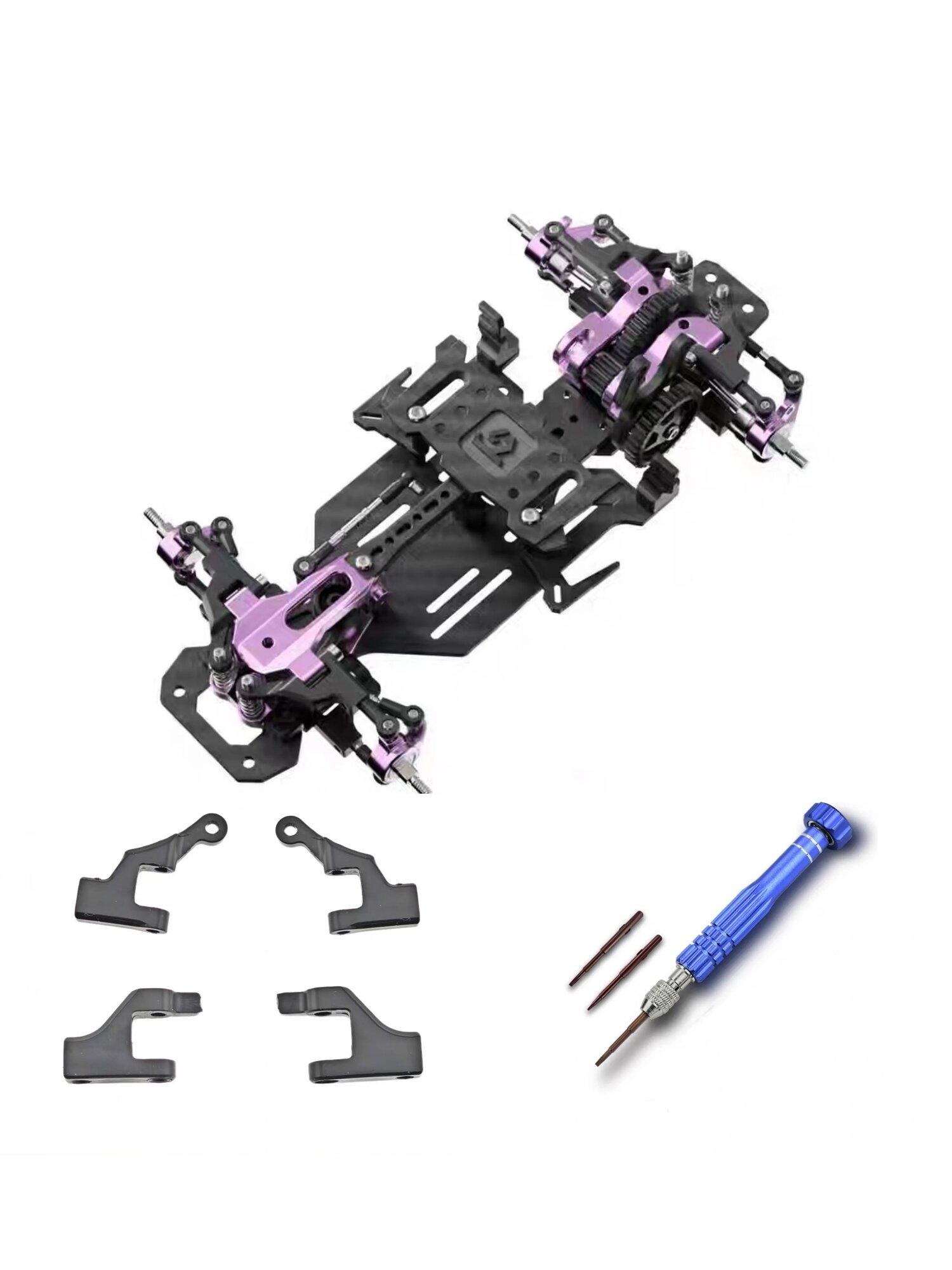 Рама шасси TG RACING RWD 1/24 1/28, фиолетовый