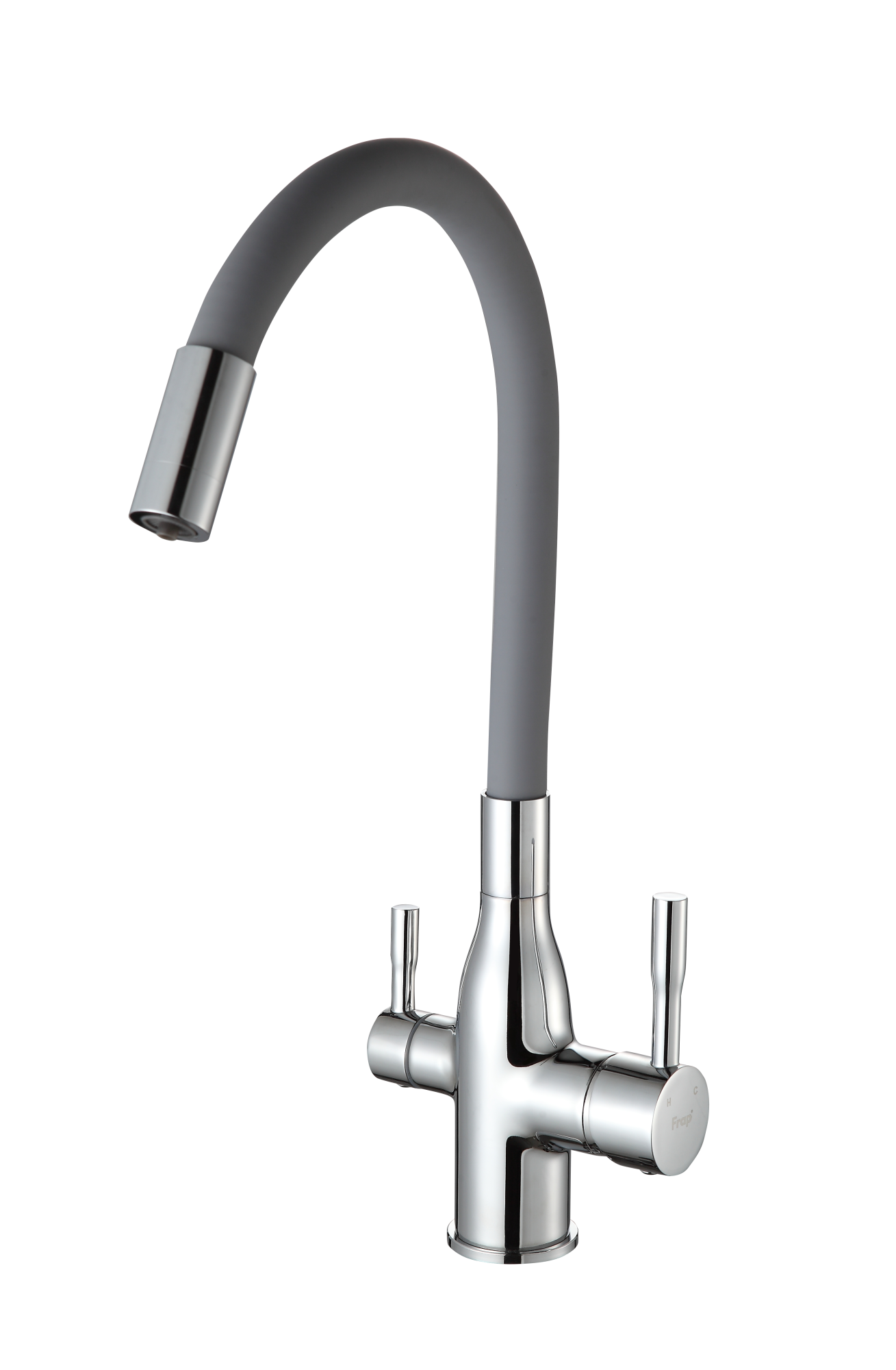 Смеситель для кухни с гибким изливом и подключением фильтра Frap F4396 хром