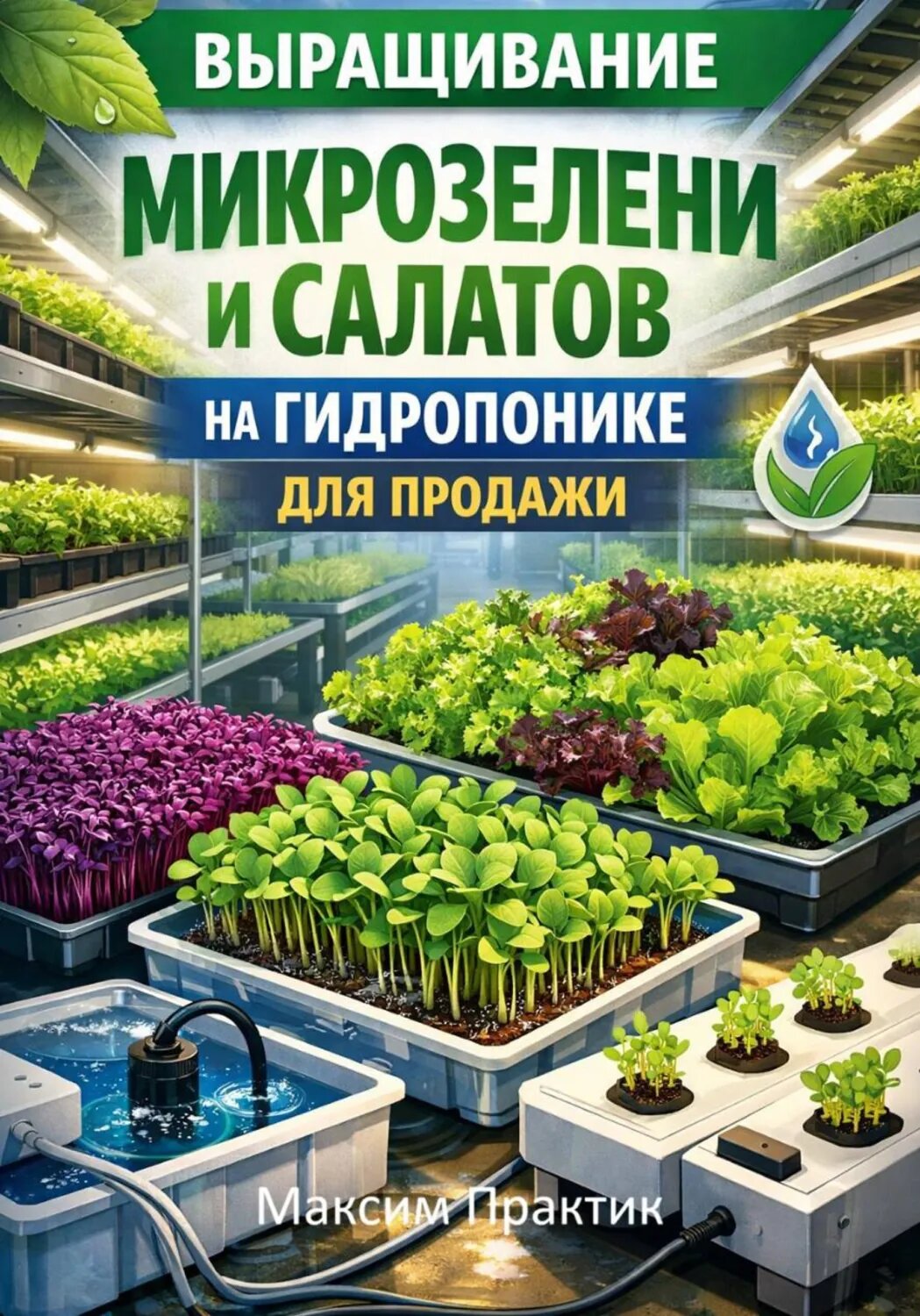 Выращивание микрозелени и салатов на гидропонике для продажи [Цифровая книга]