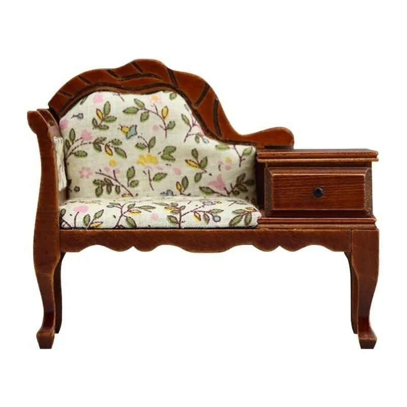 Ручная работа - викторианское миниатюрное деревянное кресло для коллекции кукольных домиков