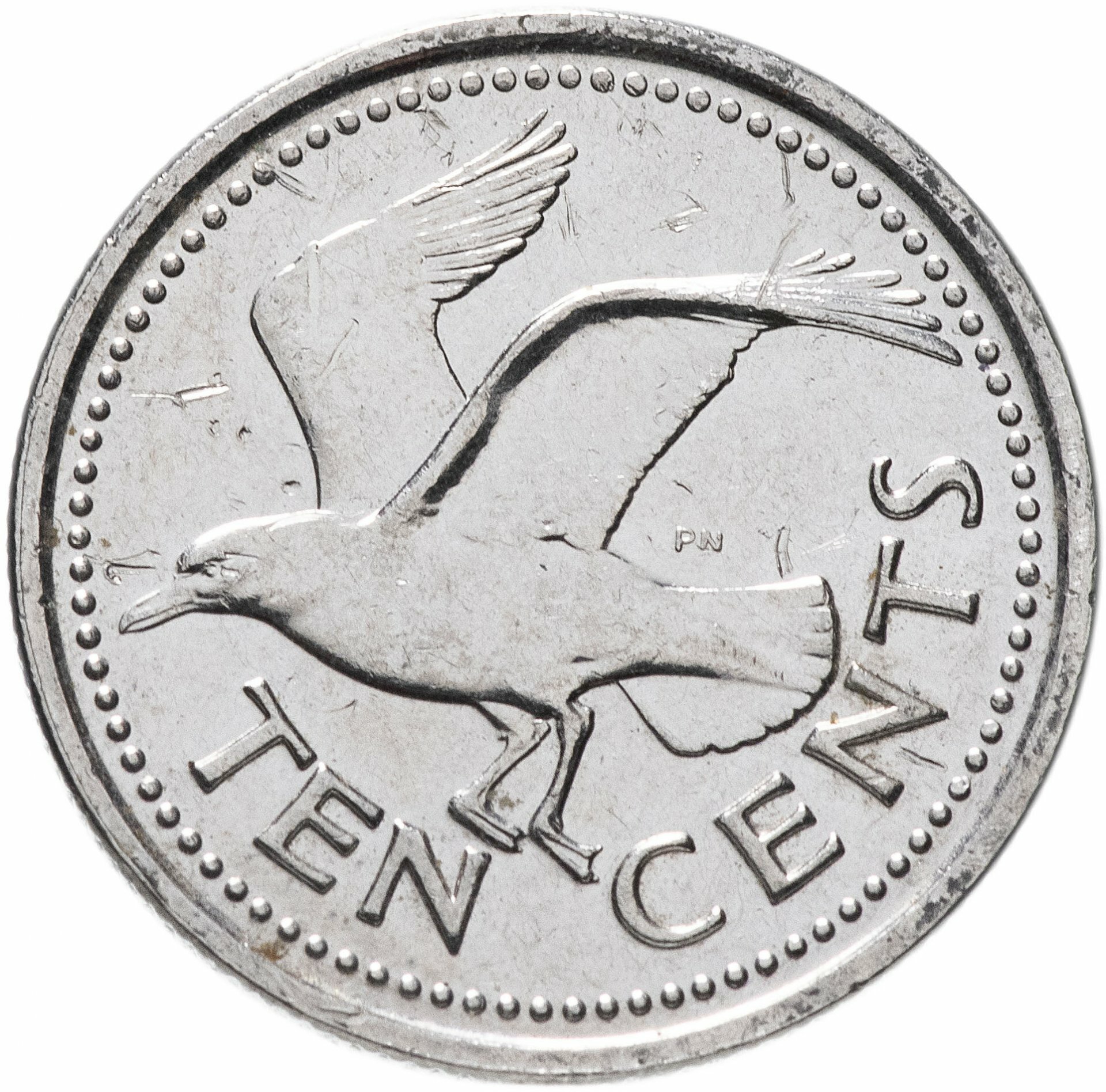 Барбадос 10 центов cents 2007-2017, Сталь, в сохранности XF