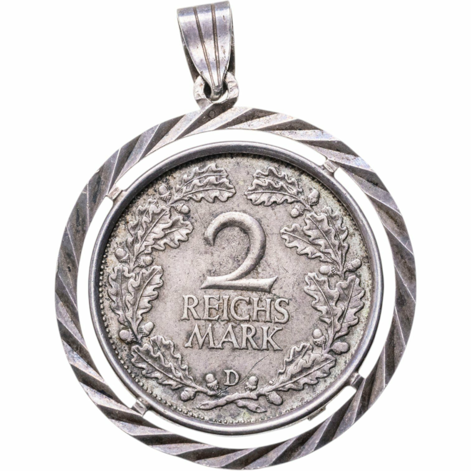 Кулон с монетой Германия 2 рейхсмарки reichsmark 1925