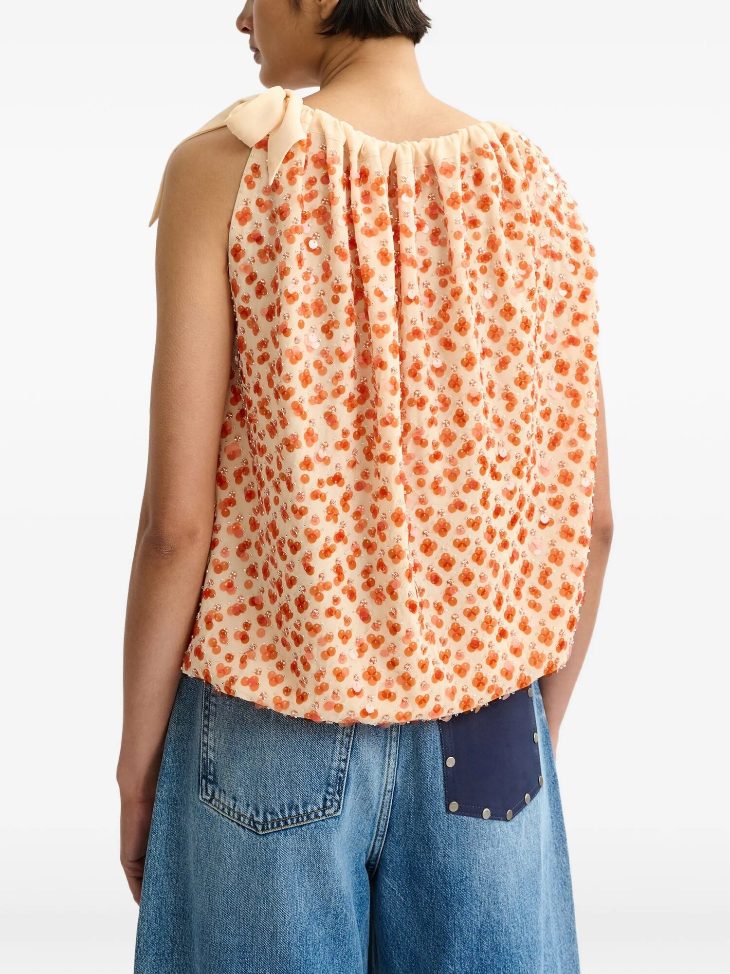 Блуза ESSENTIEL ANTWERP Sequin-embellished blouse, размер 38, разноцветный — фото 1