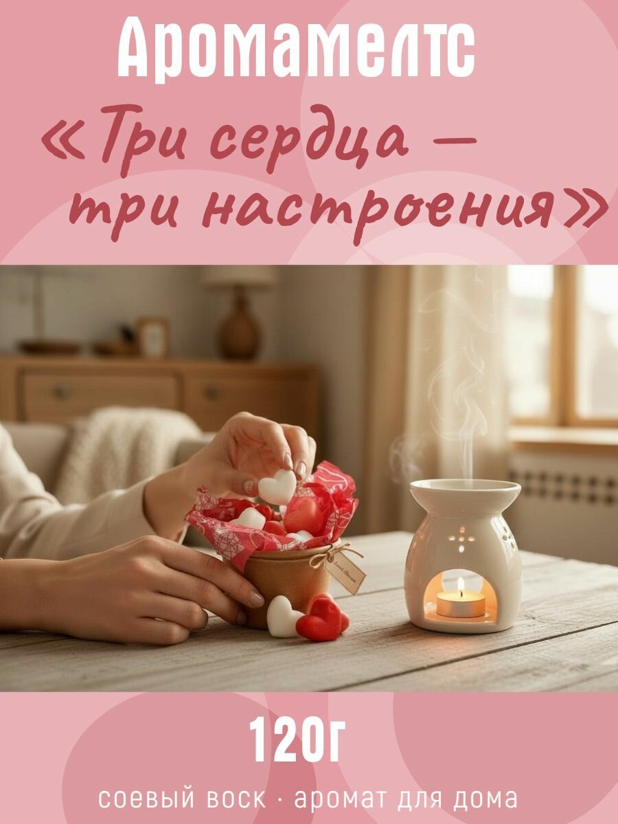 Три сердца вкуса три настроения, аромамелтс для аромалампы и шкафа