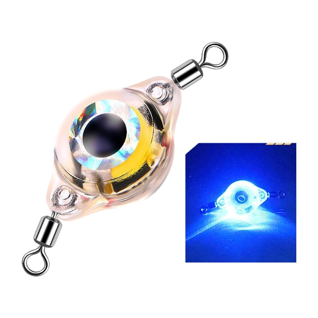 Американская поворотная светодиодная ловушка для рыбы с двойной поворотной ловушкой для рыбы светло-синего цвета