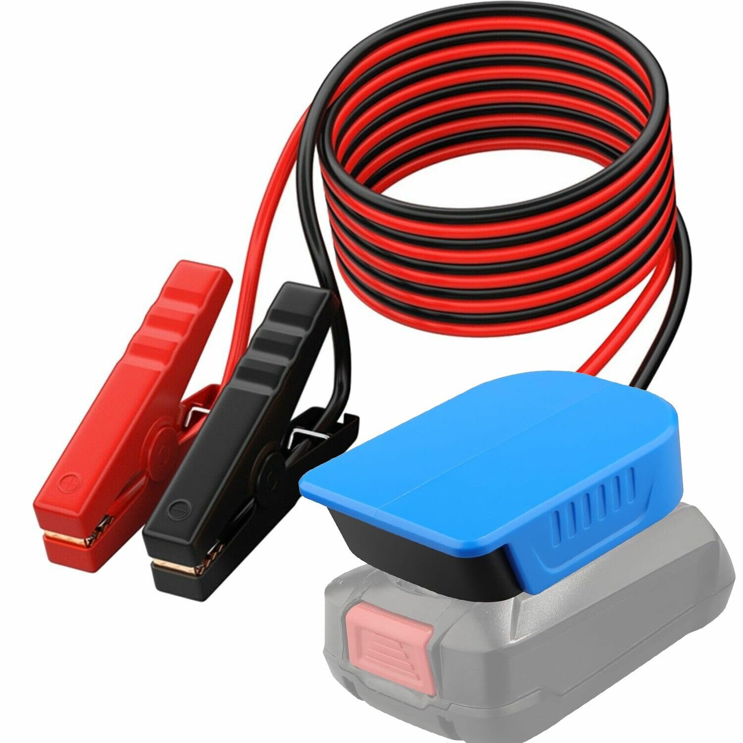 Адаптер-пусковое устройство для аккумулятора Bosch PBA 18V с кабелем и зажимами 1.8 м, для запуска автомобиляАдаптер для батареи Для DeWalt с пусковыми проводами 1.8 м для прикуривания автомобиля