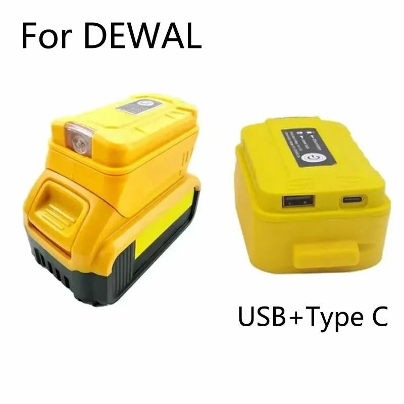 Беспроводной фонарик. Преобразователь адаптера батареи для аккумуляторов DeWalt 18V