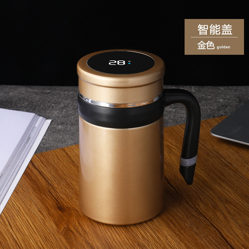 Умный термометр нержавеющая стеклянная термос-чашка 500 мл золотой для офиса