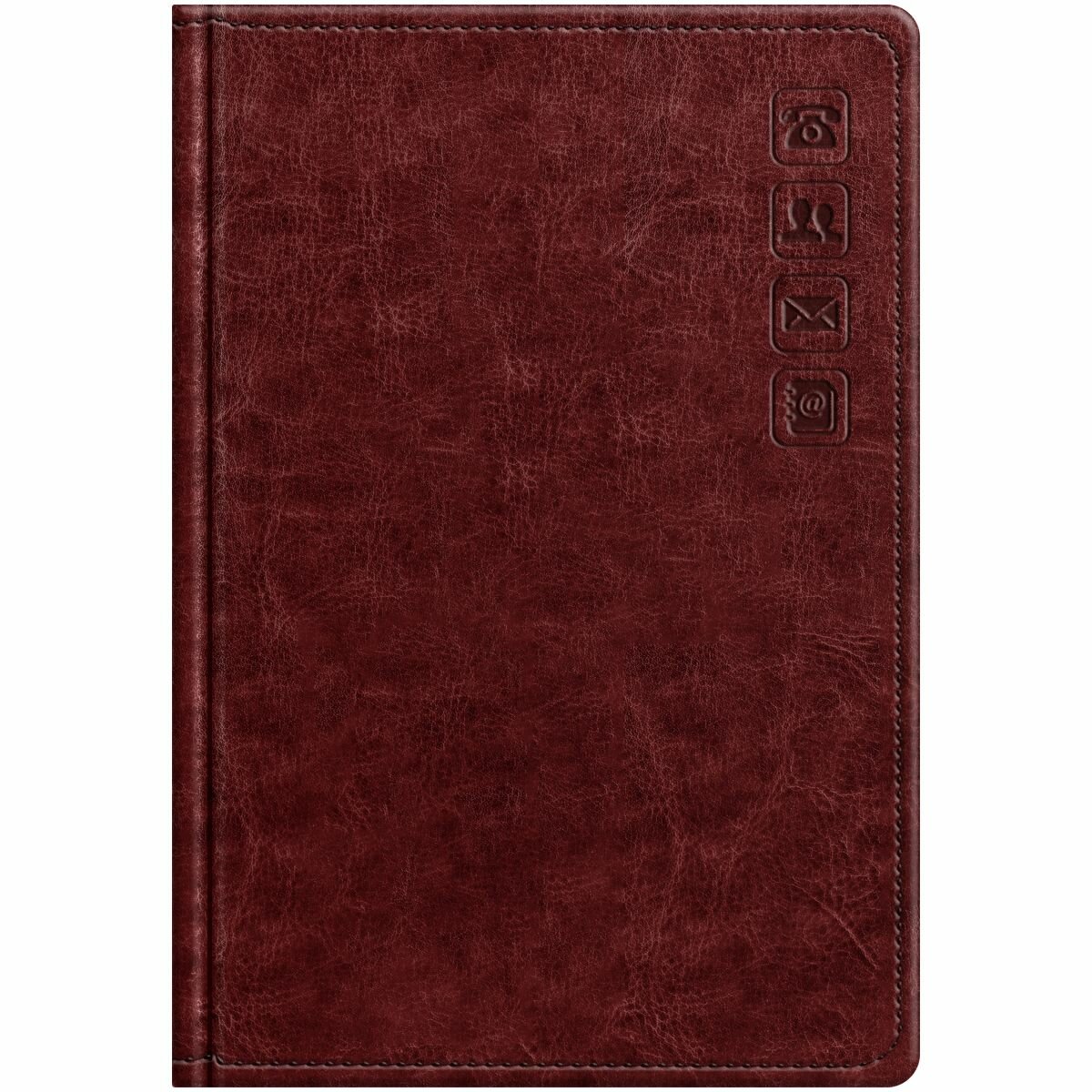 Телефонная книга А5, 80л, кожзам, BG "Nebraska. Dark red", с вырубкой