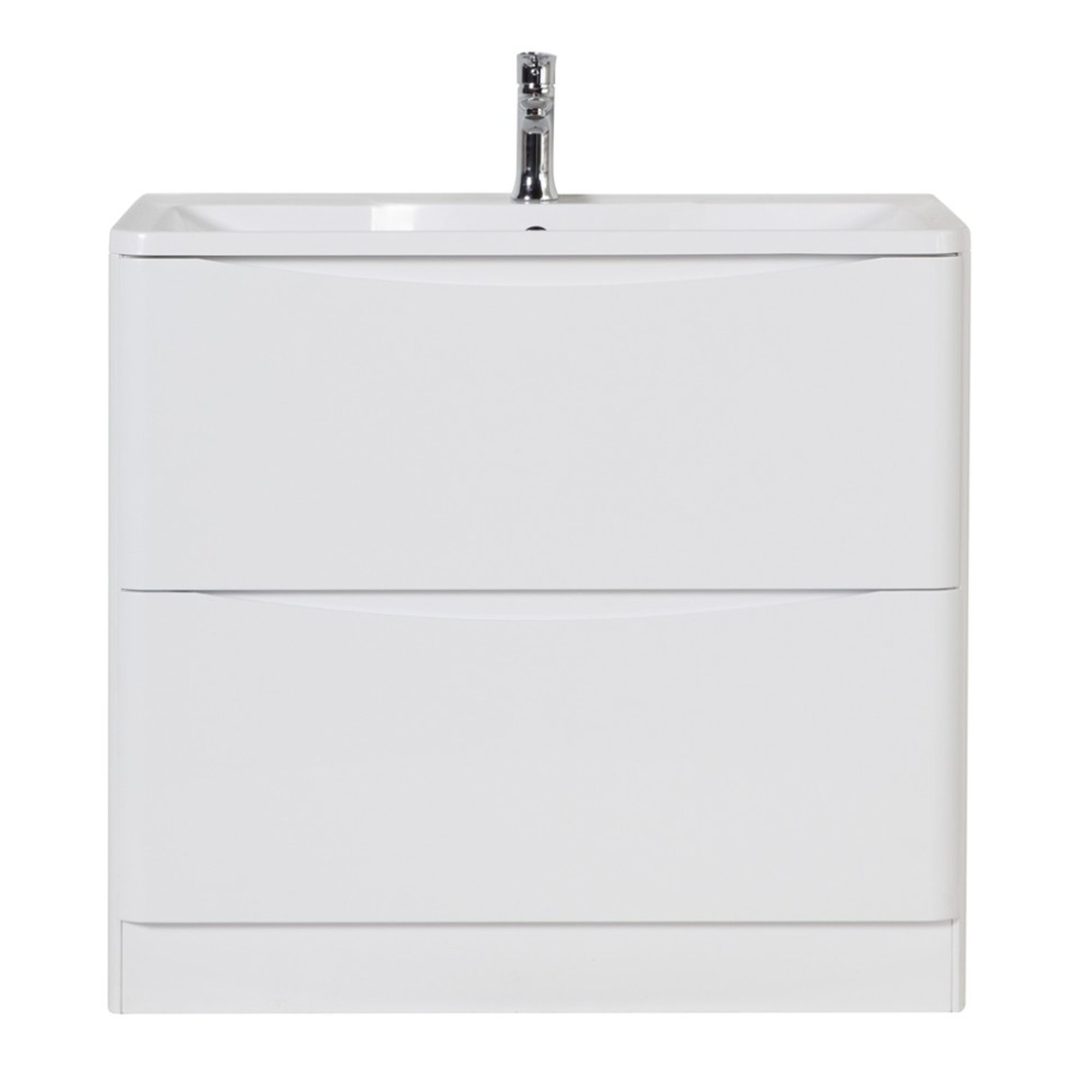 База под раковину BelBagno ACQUA-800-2C-PIA-BL, напольная, 2 ящика, белая, глянцевая