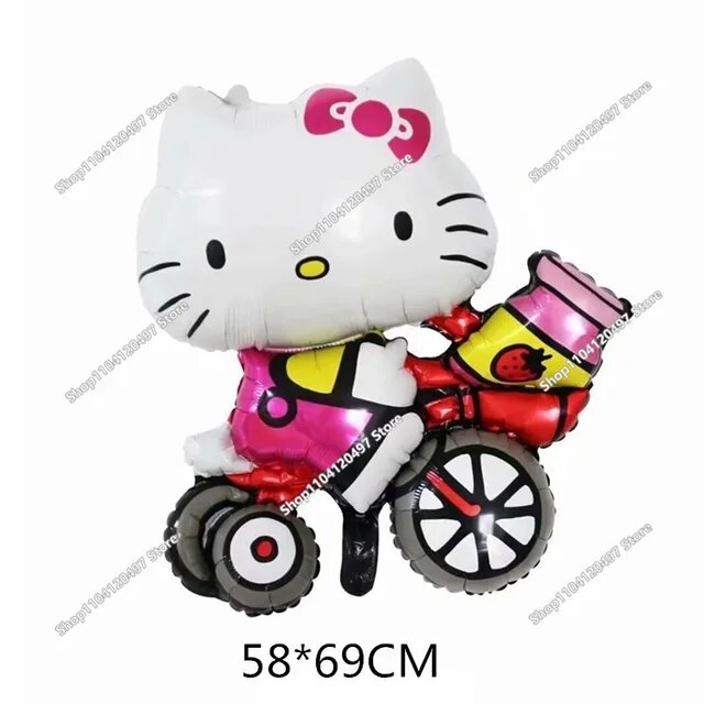 Украшения для дня рождения в стиле мультяшной Hello Kitty, милые латексные воздушные шары Hello Kitty, детские игрушки и подарки для вечеринки в честь рождения ребенка.