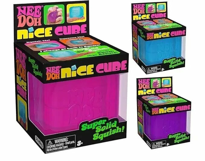 NeeDoh Nice Cube от Schylling сенсорные сжимаемые игрушки (Цвет товара: красный, красный)