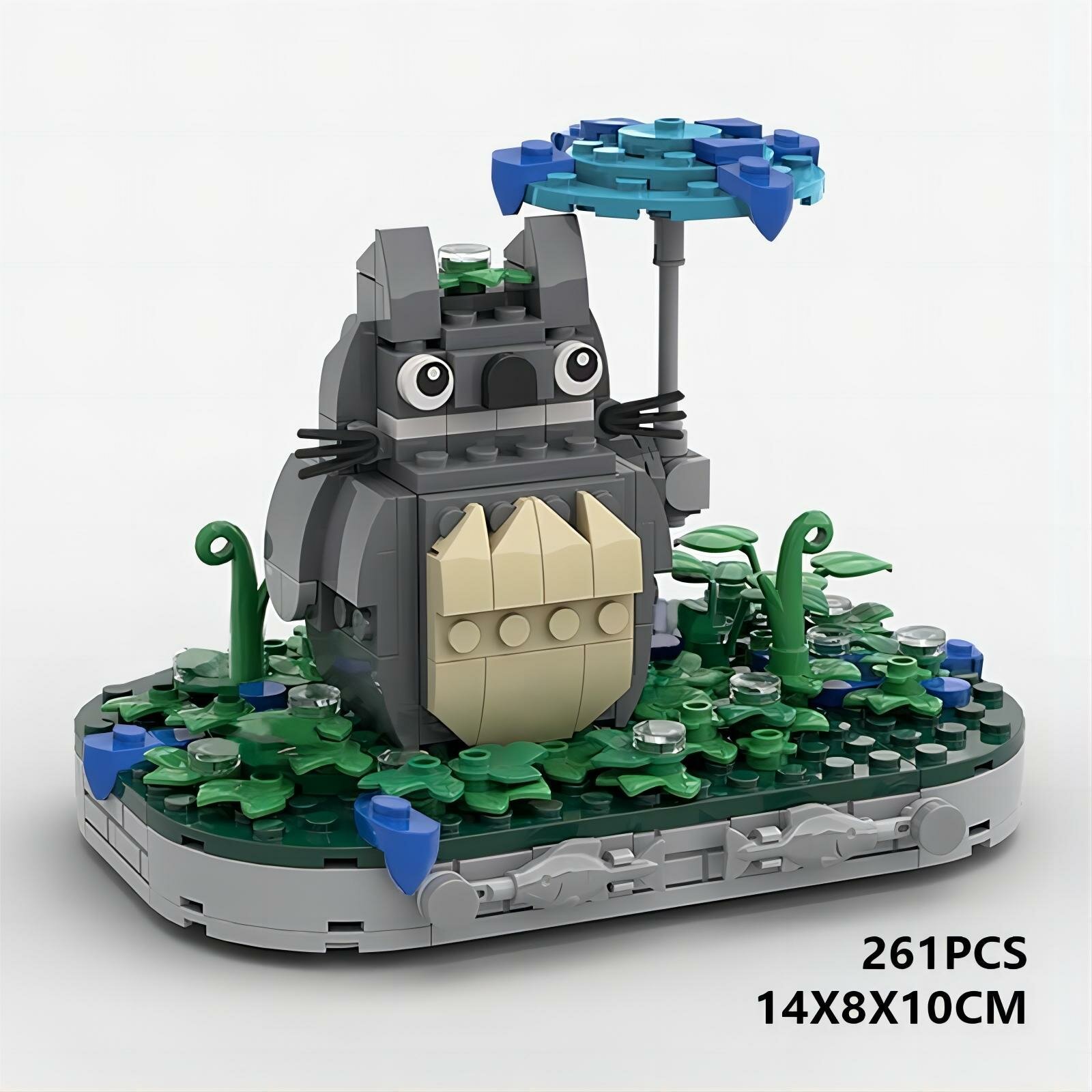MOC 61784 Миядзаки Хаяо Анимационный зонтик Тоторо Маленькие частицы Набор строительных блоков для творческой сборки