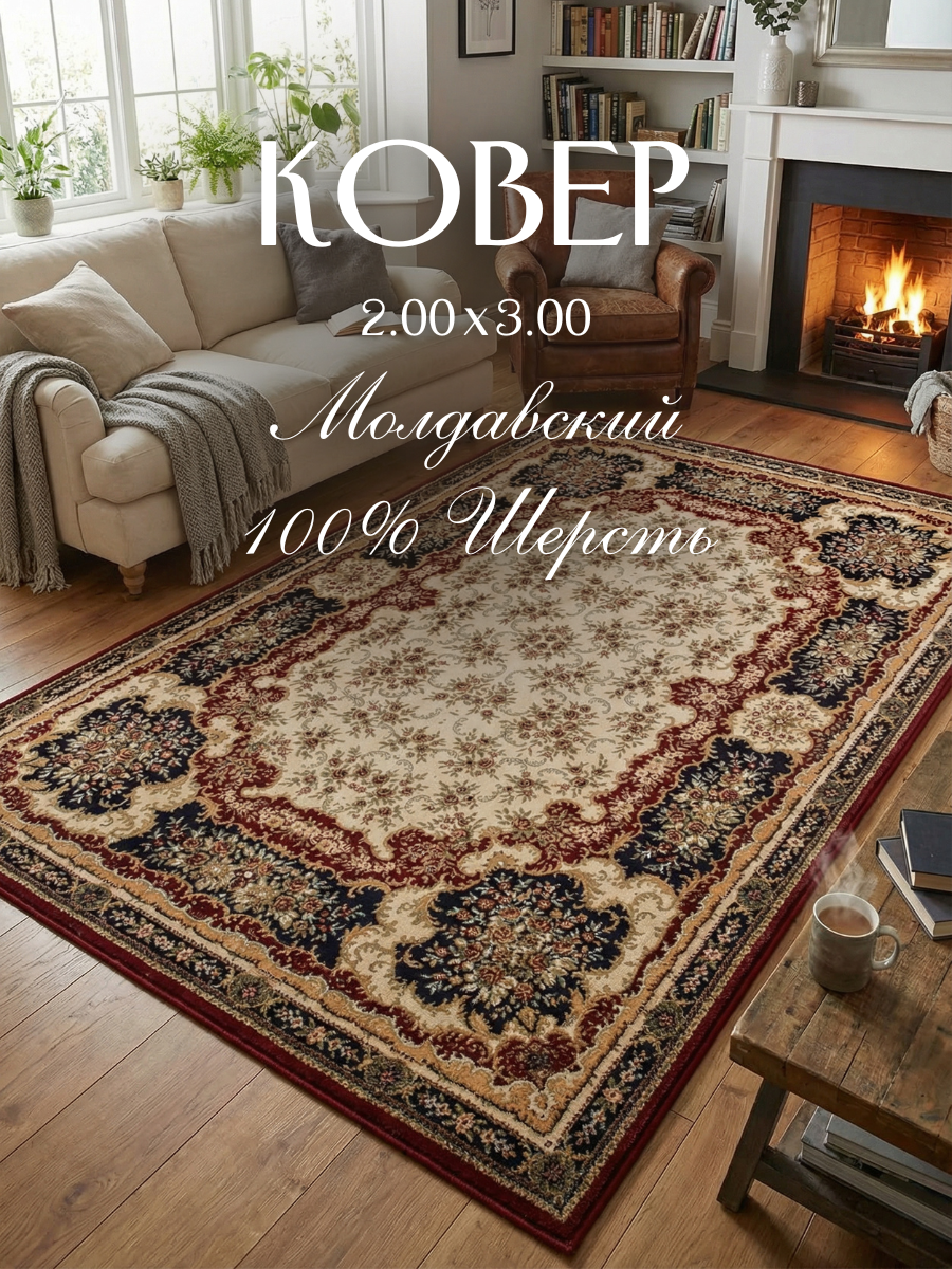 Натуральный Молдавский Шерстяной Ковер 3.00х2.00