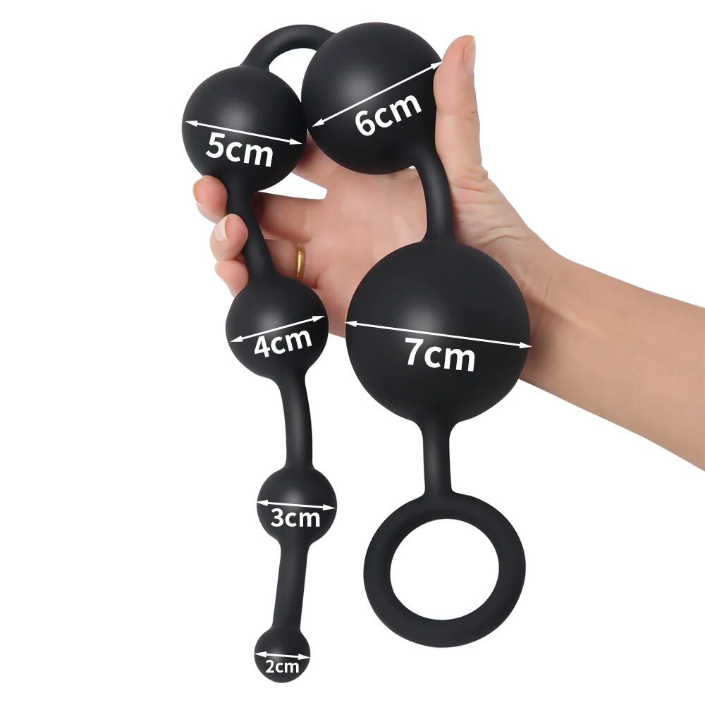 Анальные шарики Анальные игрушки Силиконовые анальные шарики Секс-игрушки для взрослых Большая Анальная пробка Вагинальный расширитель ануса Анальная пробка Секс-игрушки Несколько размеров Анальный дилдо 18+ C 2-7cm anal beads