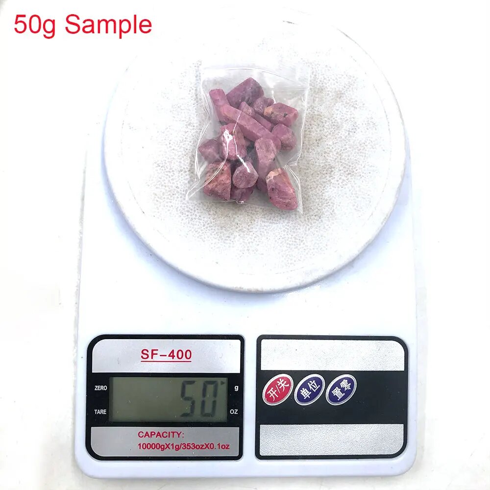 Натуральные кристаллы корунд рубин 50г/100г 50g pack