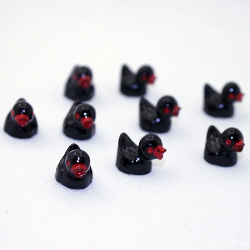 Эксклюзивный набор из 5 черных полимерных уток, 10 штук в комплекте