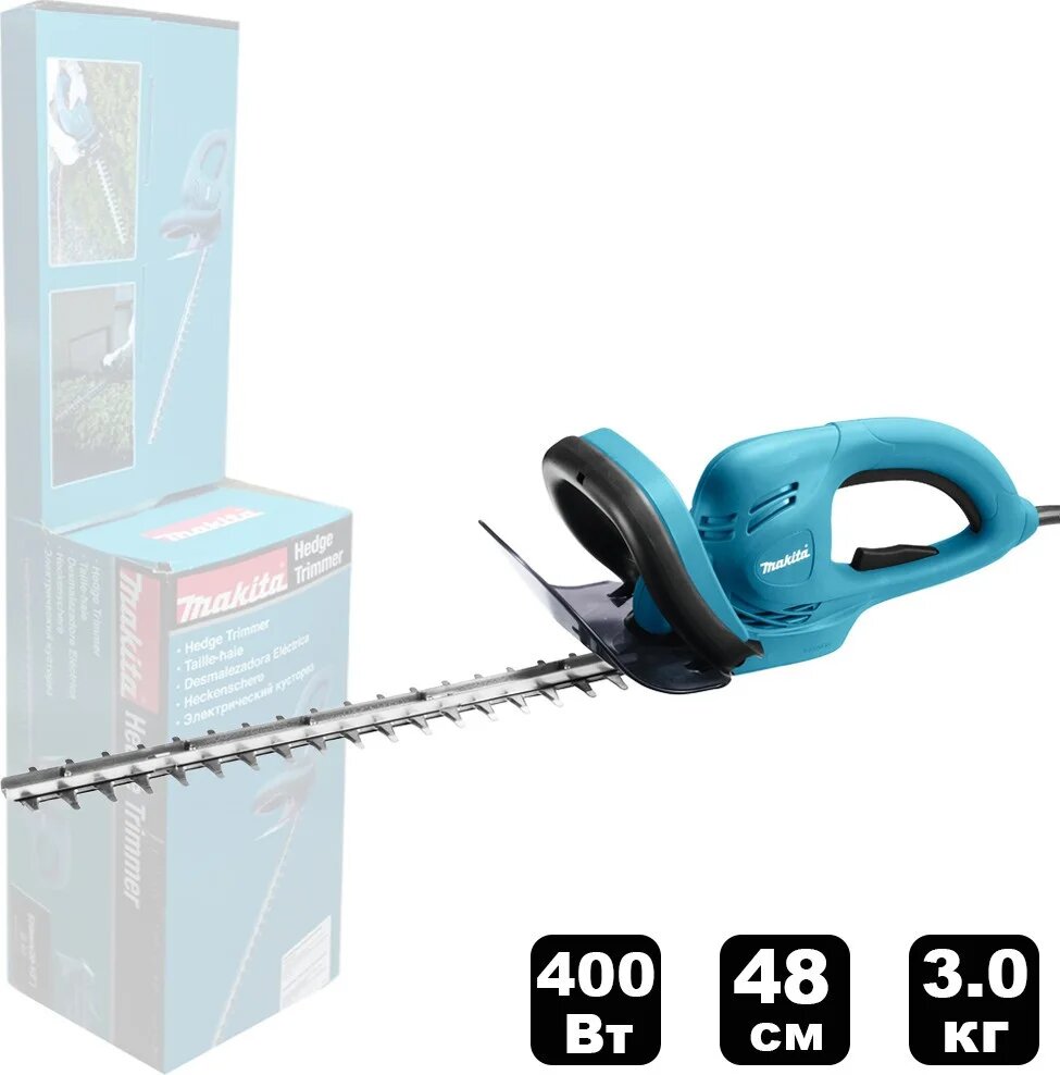 Кусторез Makita UH4861, электрический двигатель, 400 Вт, 3 кг