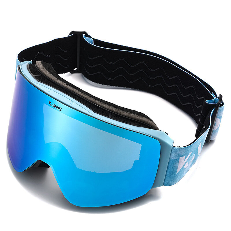 2026KAROS Складные лыжные очки с большим цилиндром, двойным слоем, антизапотевающие очки для сноуборда и лыж для мужчин и женщин с близорукостью